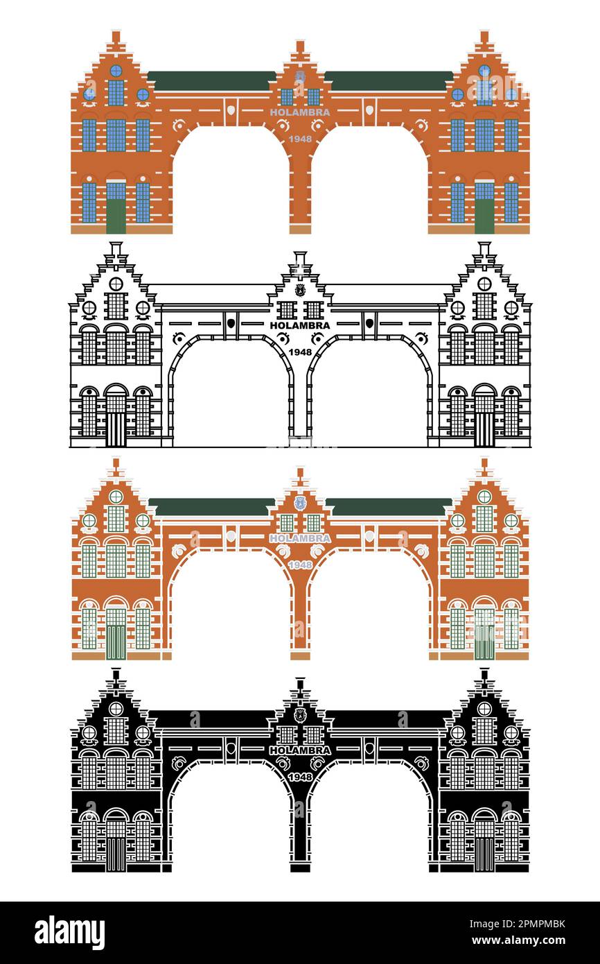 Portico front Stock Vector Images - Alamy