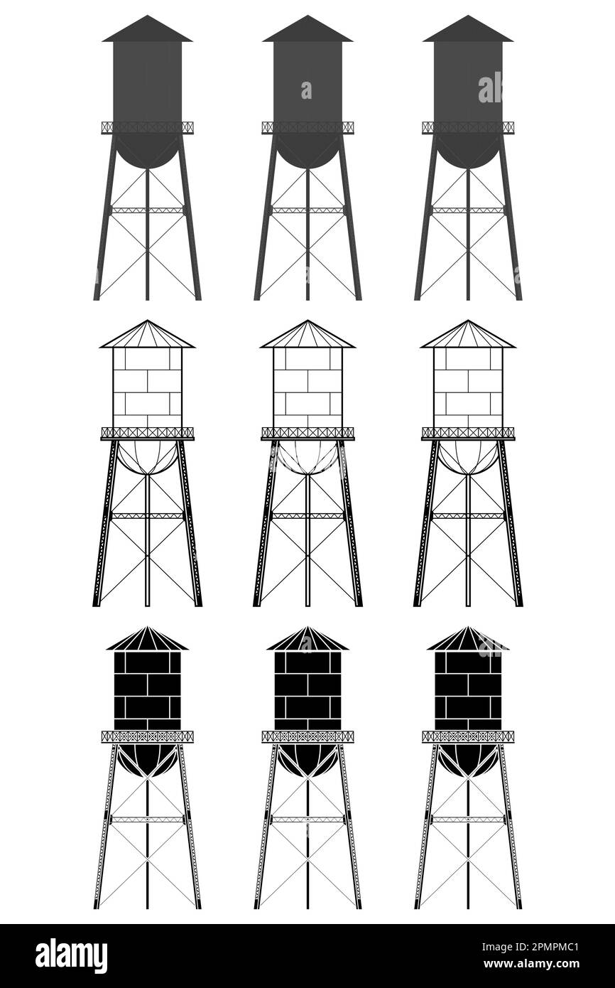 Water tanks Cut Out Stock Images & Pictures - Alamy