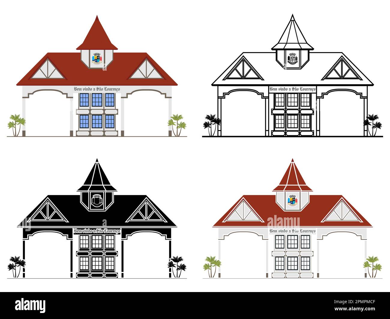 The famous portico Stock Vector Images - Alamy