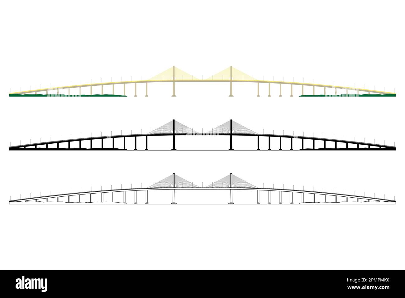 Bridge cable Stock Vector Images - Alamy