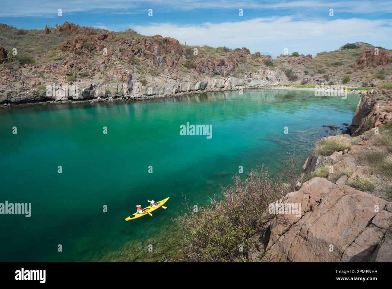 Kayaking at Honeymoon Cove, Isla Danzante or Dancers Island, part of ...
