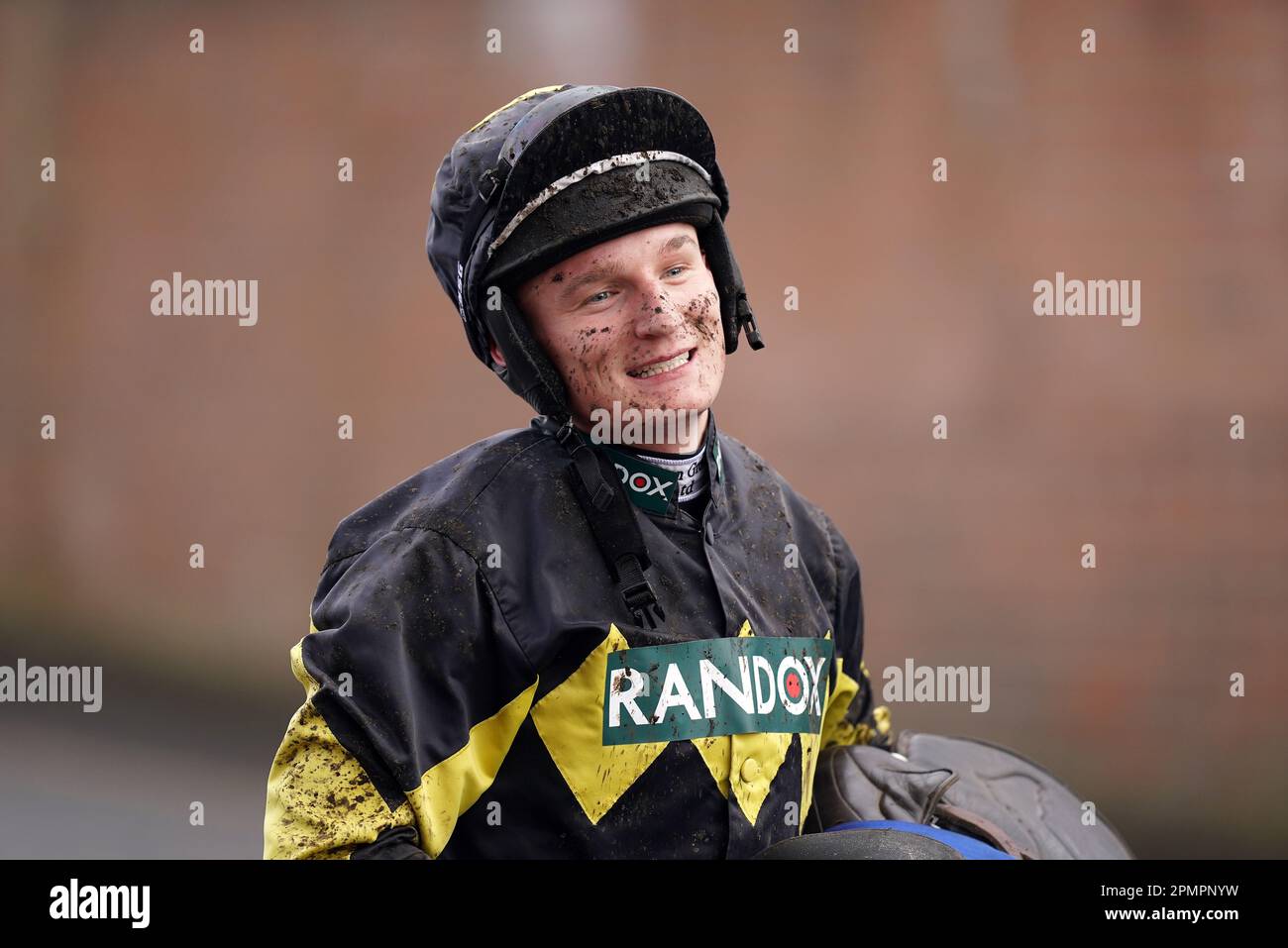 Jockey Harry Kimber during day two of the Randox Grand National ...