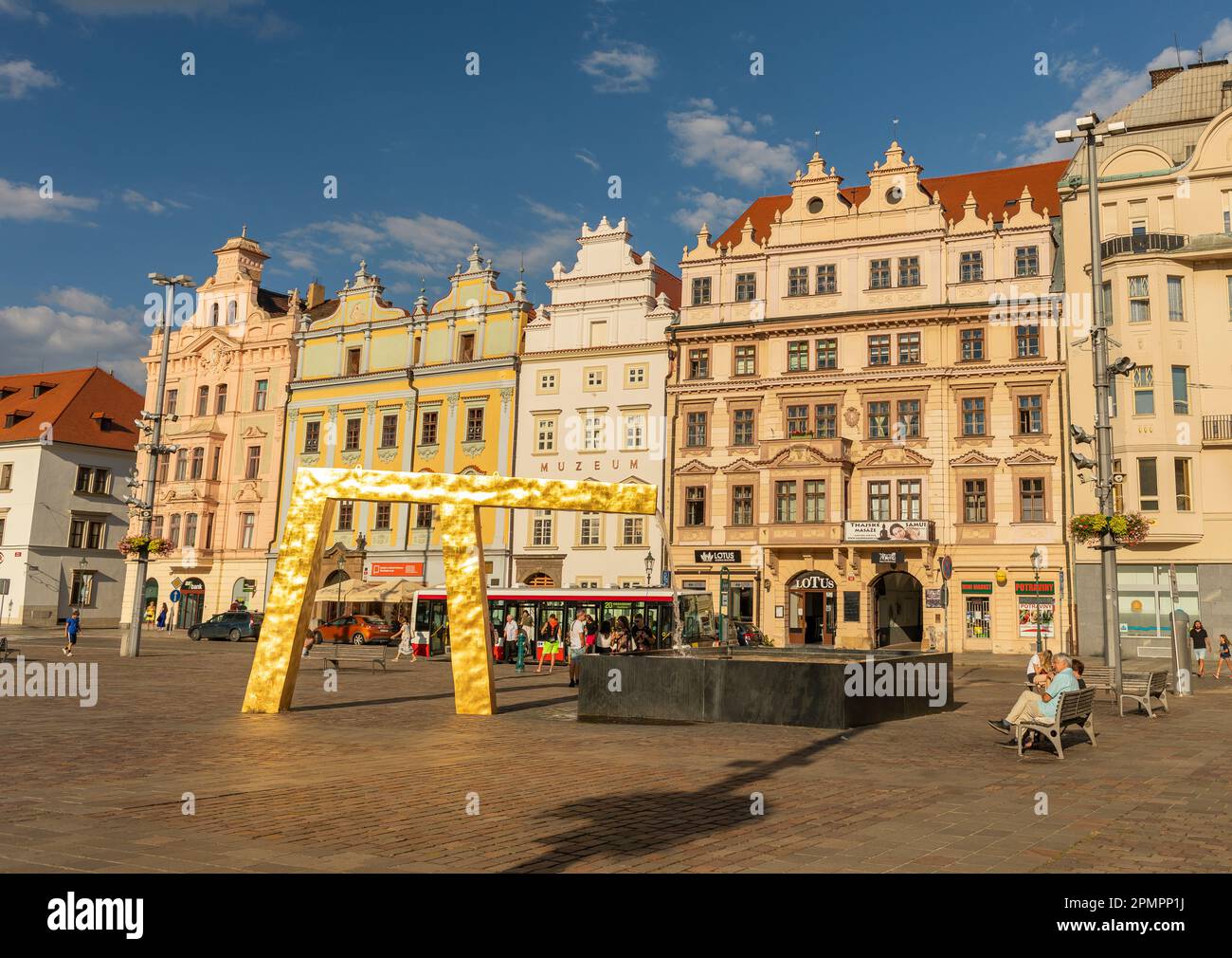 PILSEN, CZECH REPUBLIC, EUROPE - Main Square of Pilsen, and modern ...