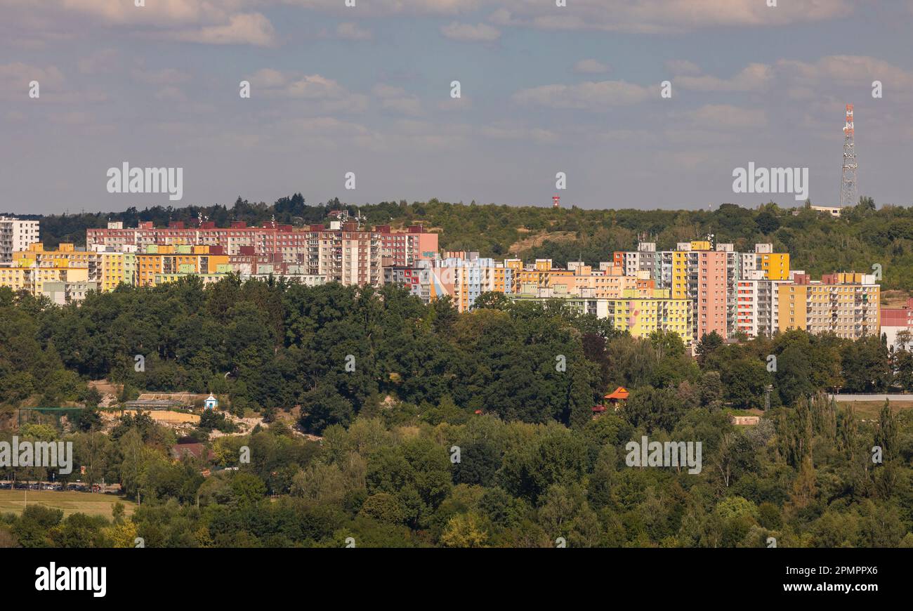 PILSEN, CZECH REPUBLIC, EUROPE - Lochotin residential area, apartment ...