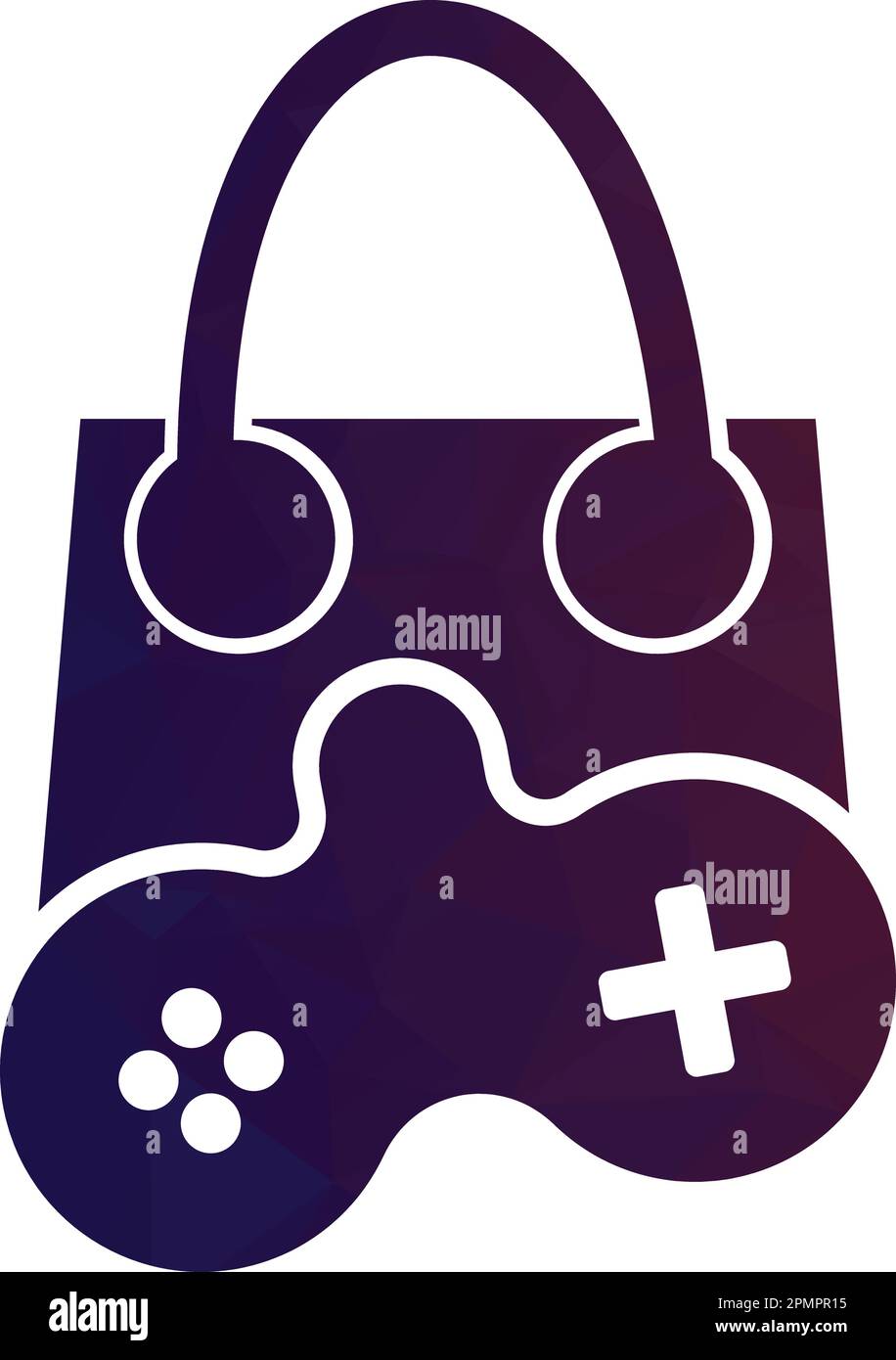 shopping bag game logo vector design template Stock Vector Image & Art ...