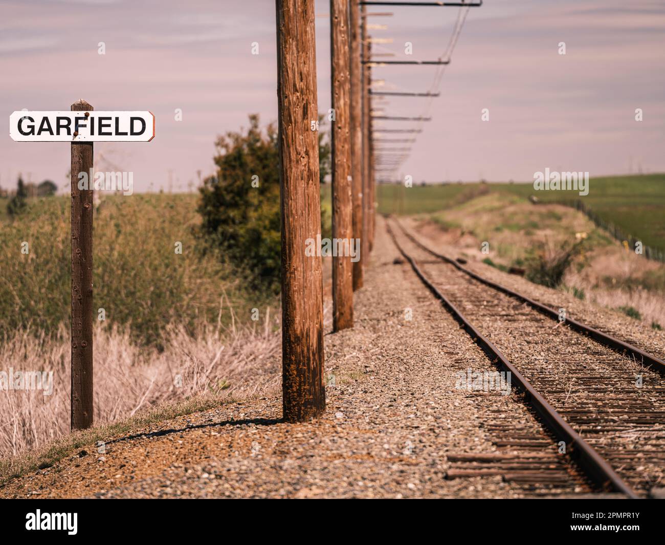 Garfield Signage, Solano County, California, with the historic western ...