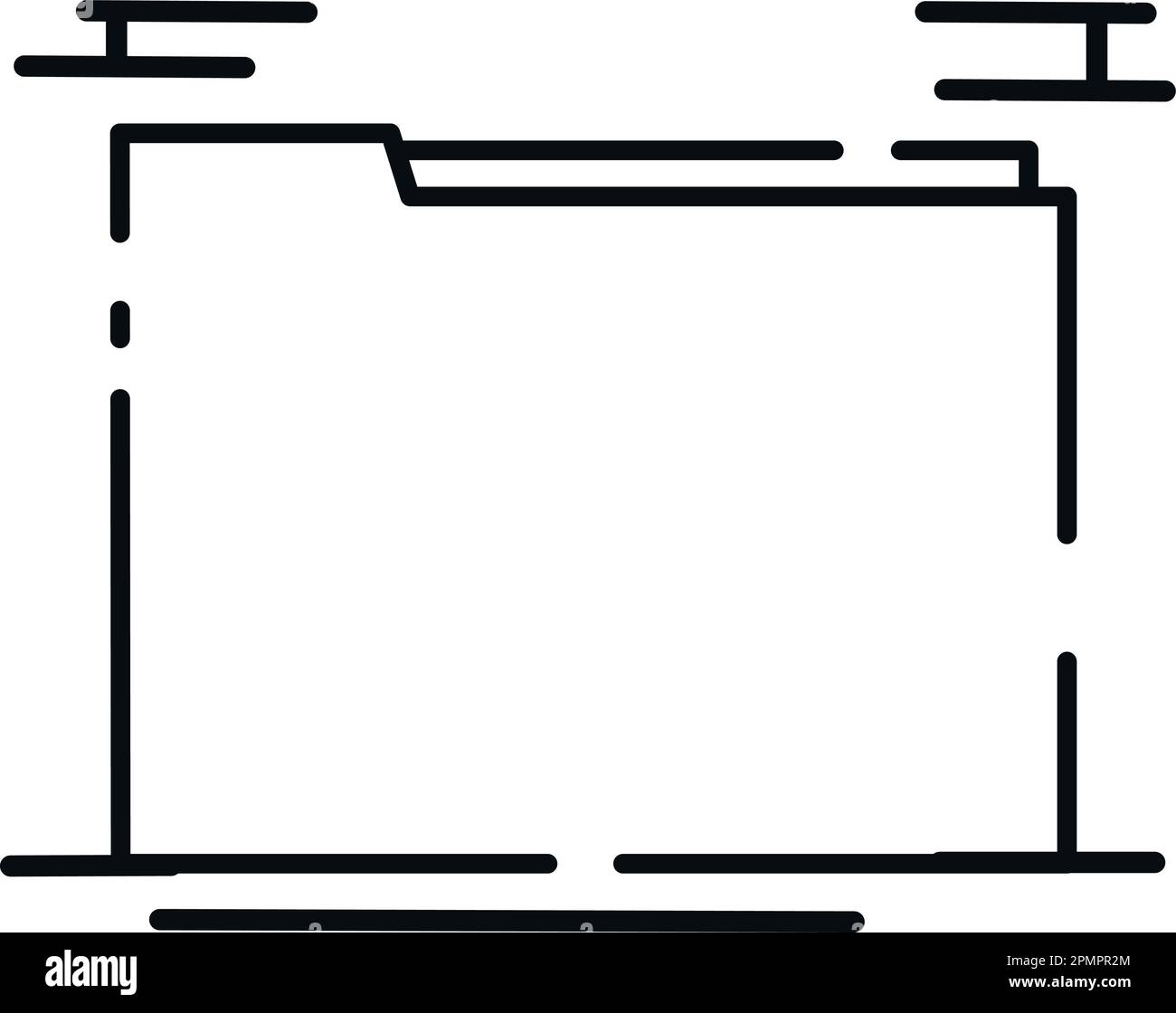 Isolated outline folder office hi-res stock photography and images - Alamy