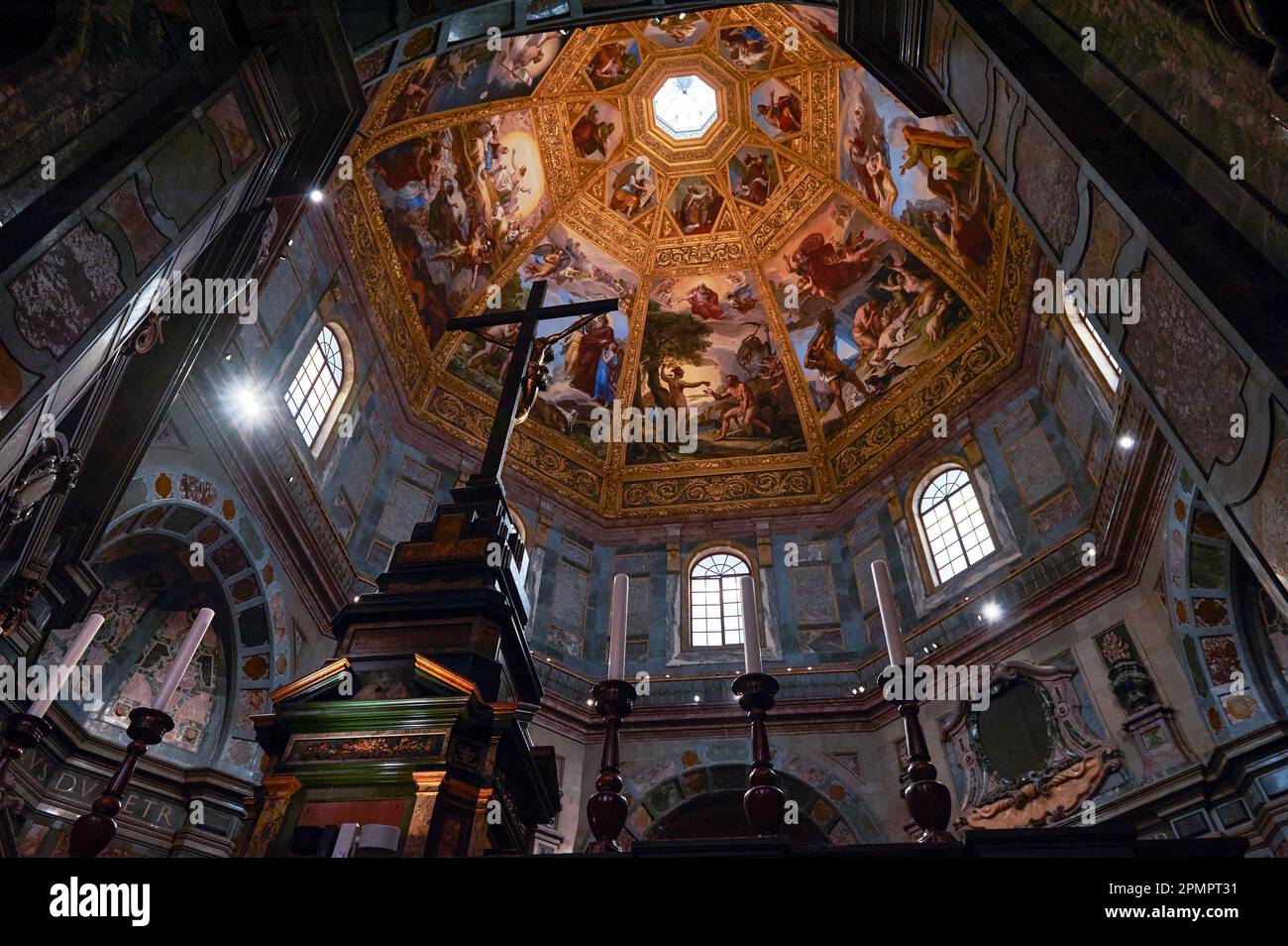 Impressive interior of Medici chapel in Florence, Italy Stock Photo - Alamy