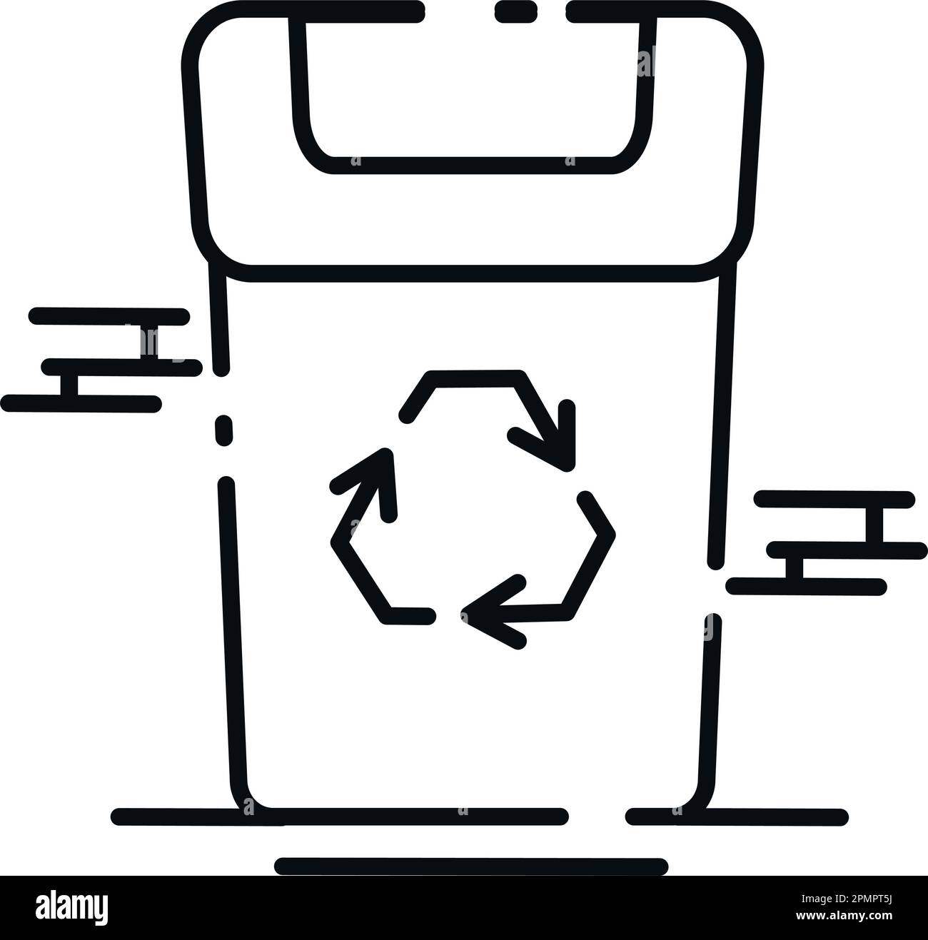 Isolated outline of paper bin Office supply icon Vector Stock Vector ...
