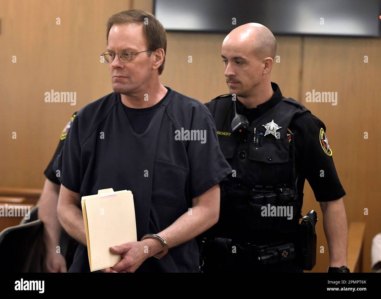 Mark Jensen makes his way into the courtroom for his sentencing hearing ...
