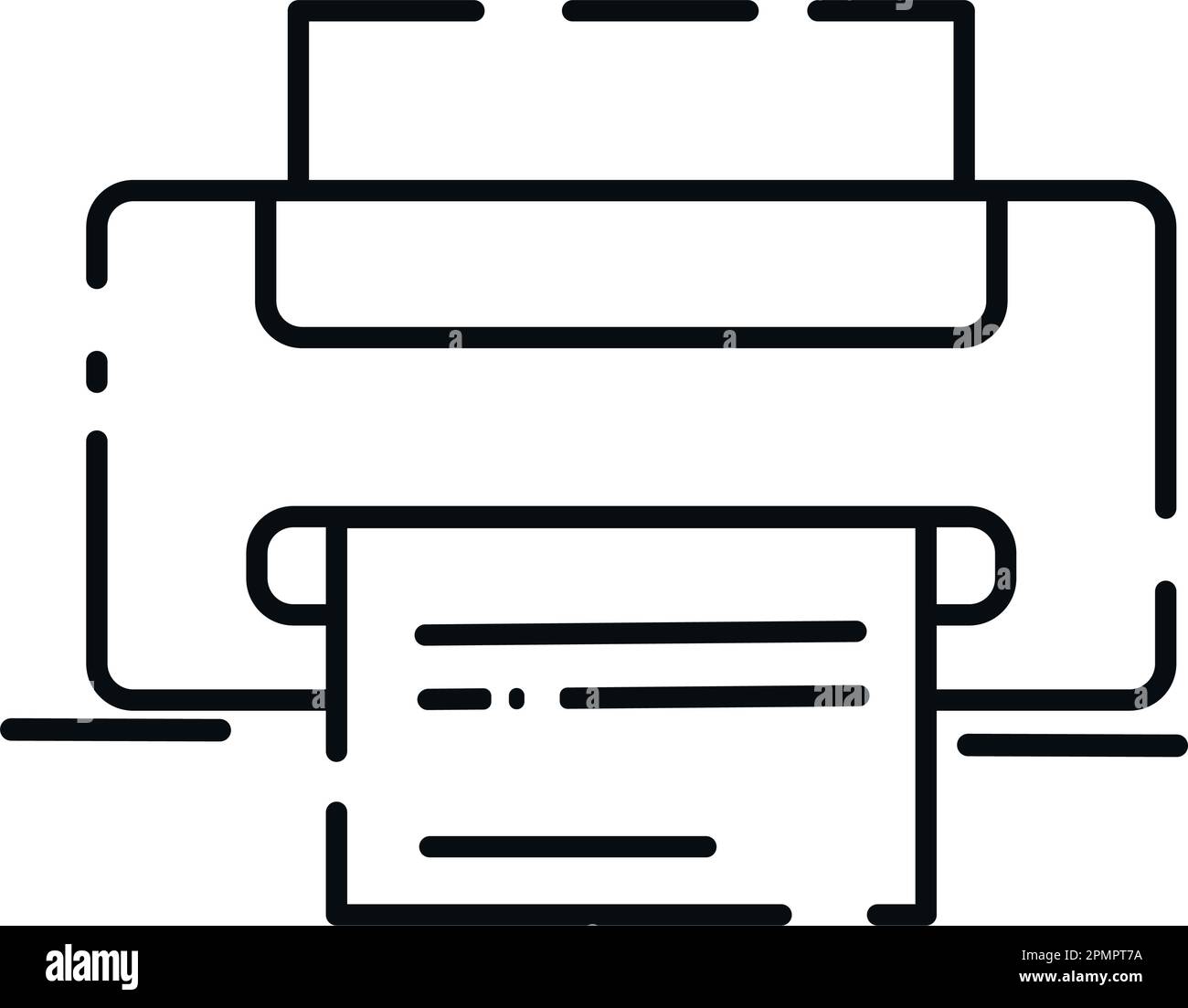 Isolated outline of printer Office supply icon Vector Stock Vector ...