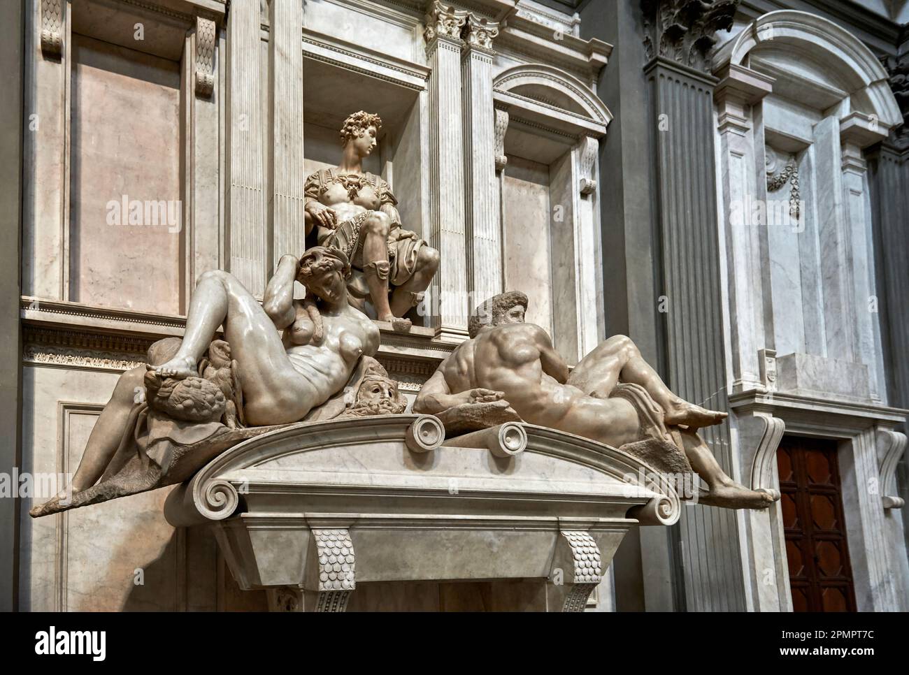 Guliano Medici tomb in Medici chapel, Florence, Italy Stock Photo - Alamy