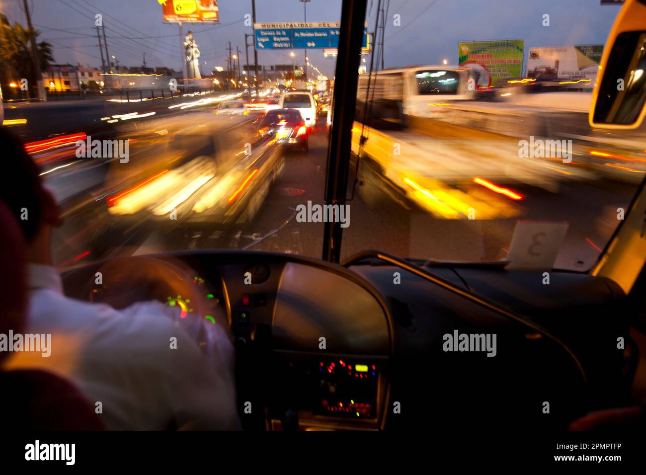 View from a bus in traffic; Lima, Peru Stock Photo - Alamy