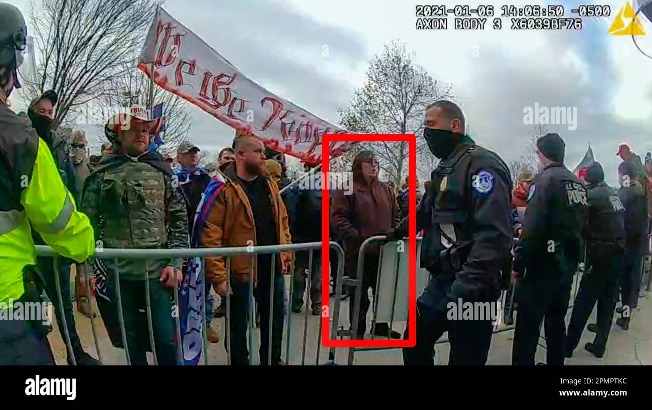 In this image from U.S. Capitol Police video, released and annotated by ...