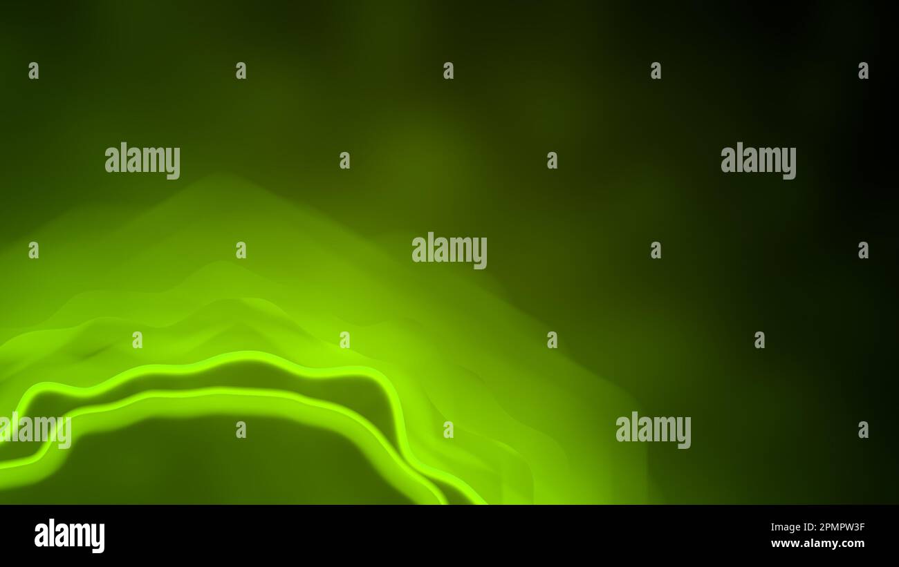 bright green tender curly objects bg - abstract 3D rendering Stock ...
