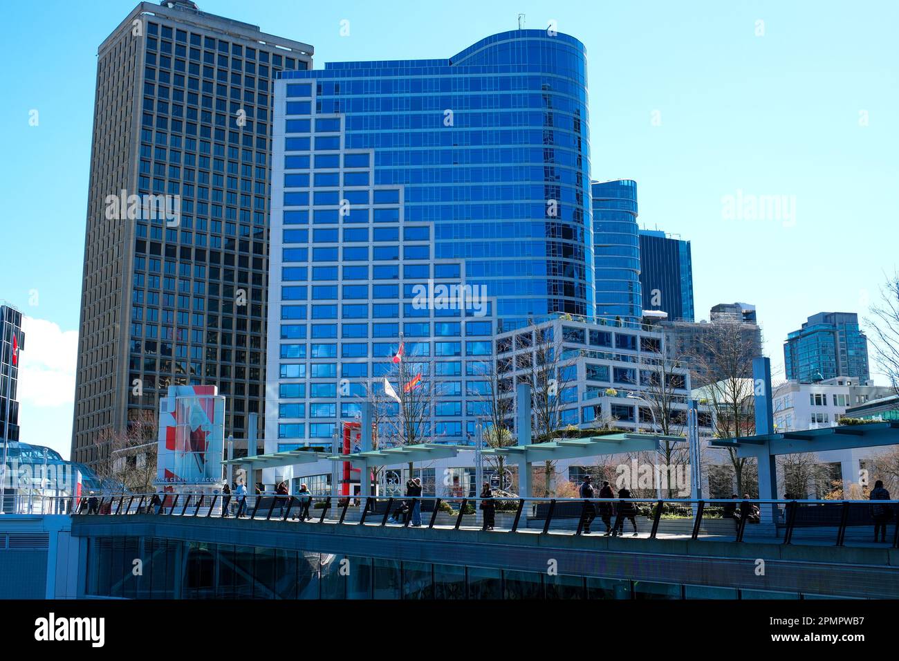 Vancouver city center Waterfront office buildings Canada Place Pacific ...