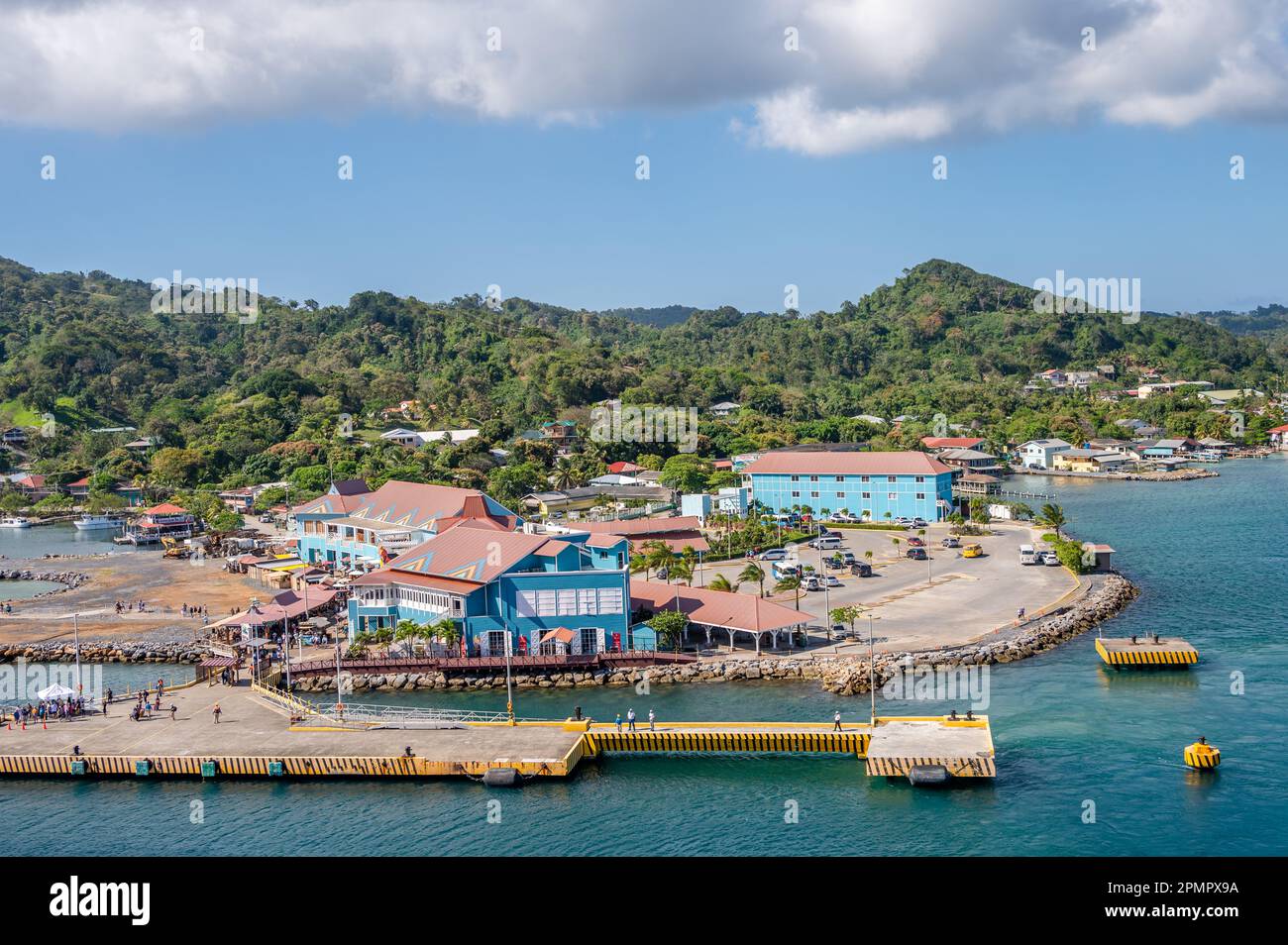 Roatan, Honduras - March 30, 2023: Cruise port facilities at Roatan ...