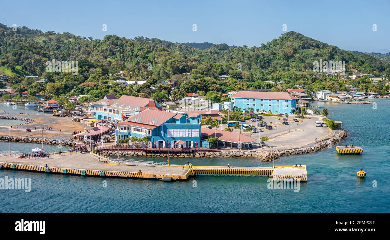 Roatan, Honduras - March 30, 2023: Cruise port facilities at Roatan ...
