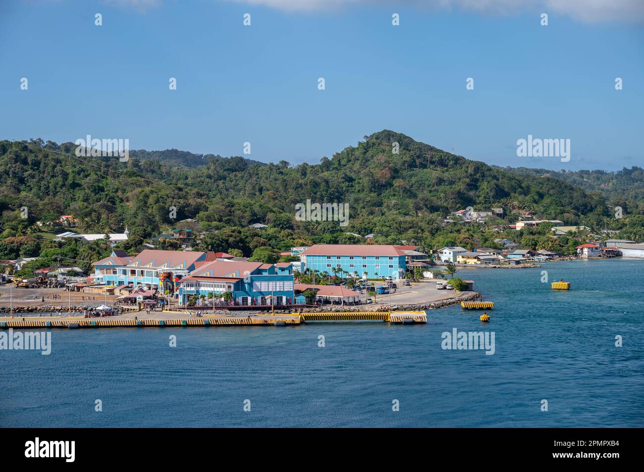 Roatan, Honduras - March 30, 2023: Cruise port facilities at Roatan ...