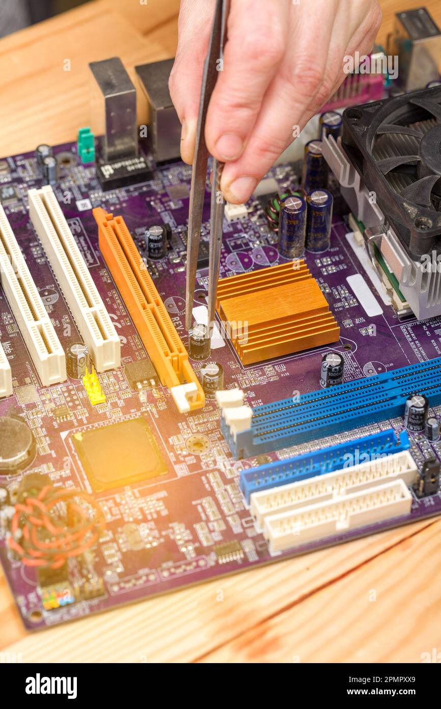 Electric circuit. High technology. Repair of computer equipment Stock ...
