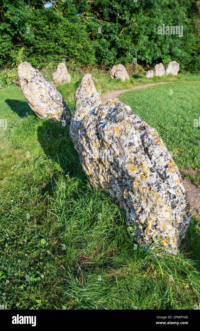 The Rollright Stones near the village of Long Compton on the borders of ...