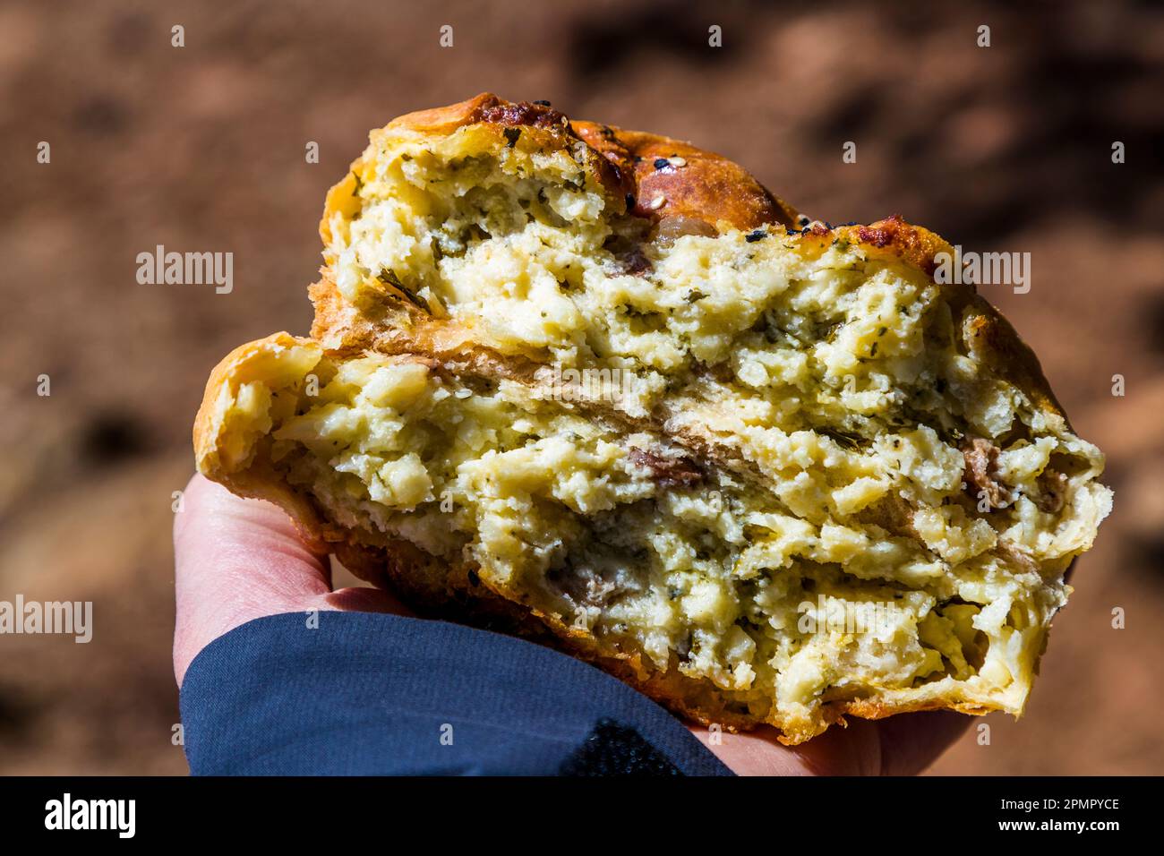 Best hiking catering fresh from the bakery. Bread with baked olives ...