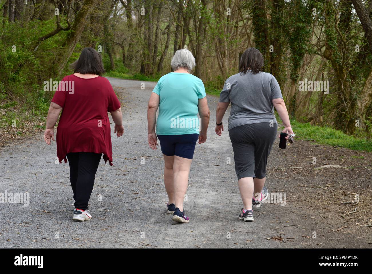 Three women enjoy walking on the Virginia Creeper Trail in Abingdon ...