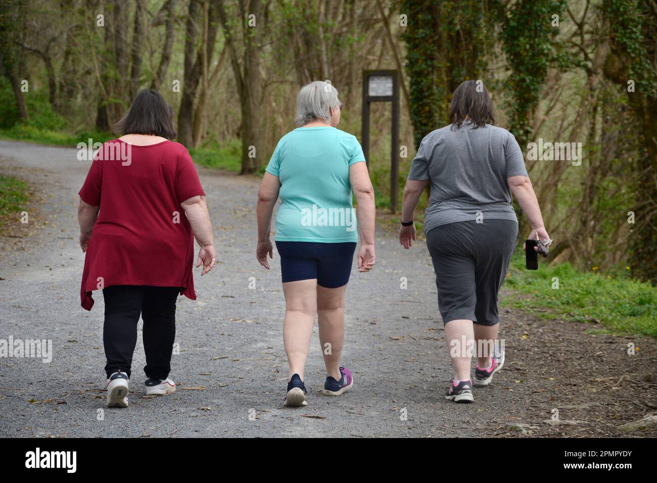 Overweight women walking hi-res stock photography and images - Alamy