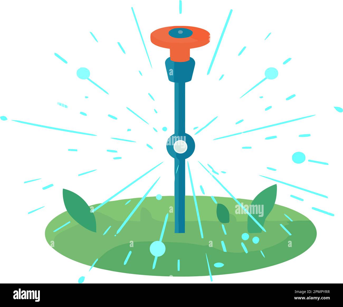 Sprinkler water drops Stock Vector Images - Alamy