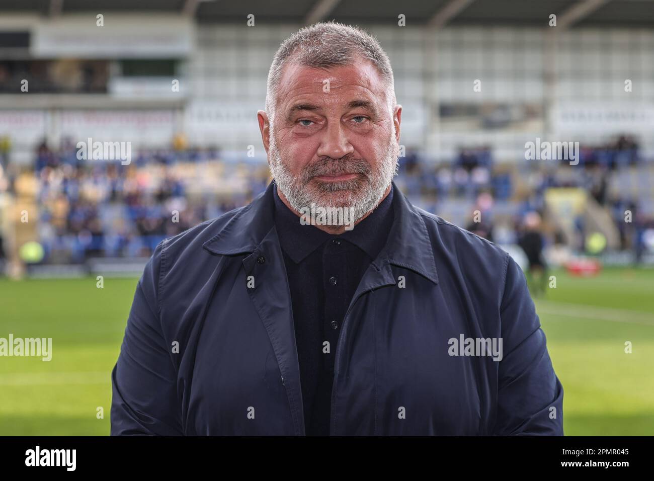 Warrington, UK. 14th Apr, 2023. Shaun Wane England rugby league head coach is in attendance ...