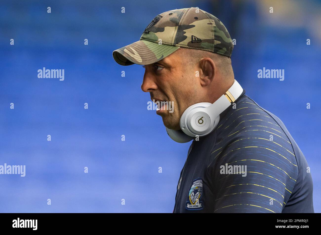 Paul Vaughan #10 of Warrington Wolves ahead of the Betfred Super League ...