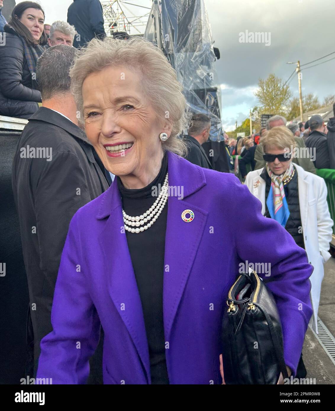 Former Irish President Mary Robinson arrives for US President Joe Biden ...