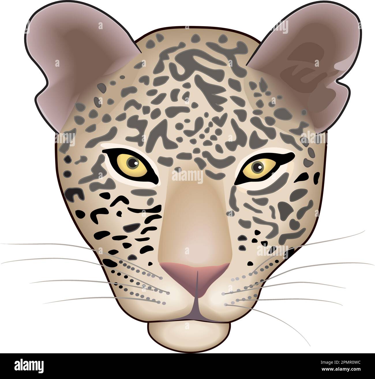 Leopard face; realistic, detailed, dramatic. Adobe Illustrator file ...