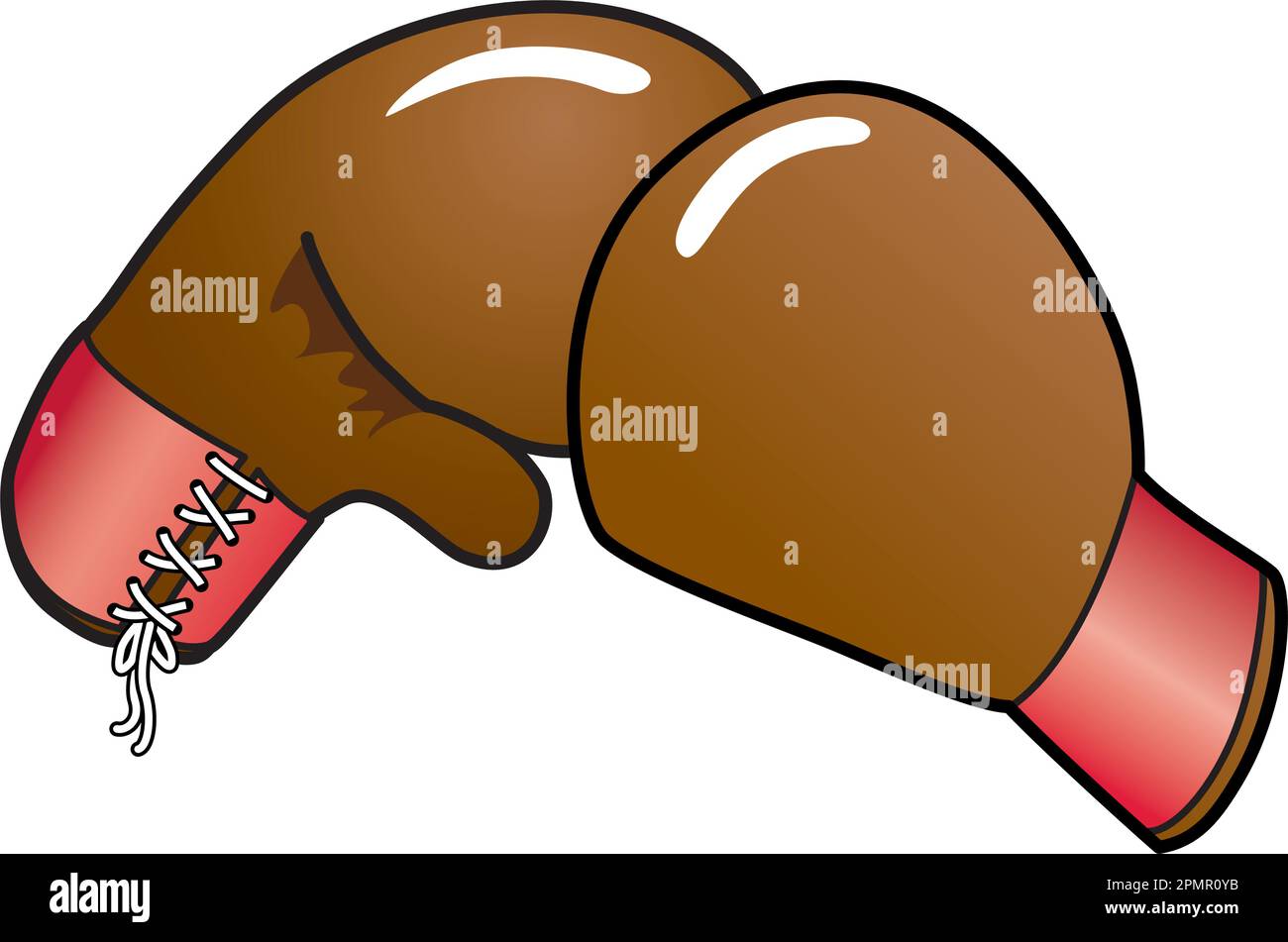 Cartoon-style old school boxing gloves Stock Vector Image & Art - Alamy