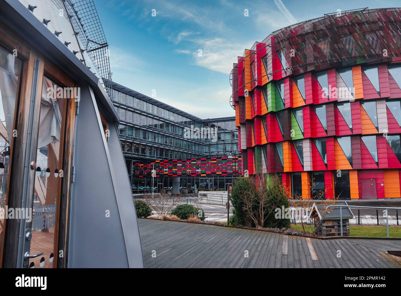 Colourful modern architecture of the Chalmers technical university ...