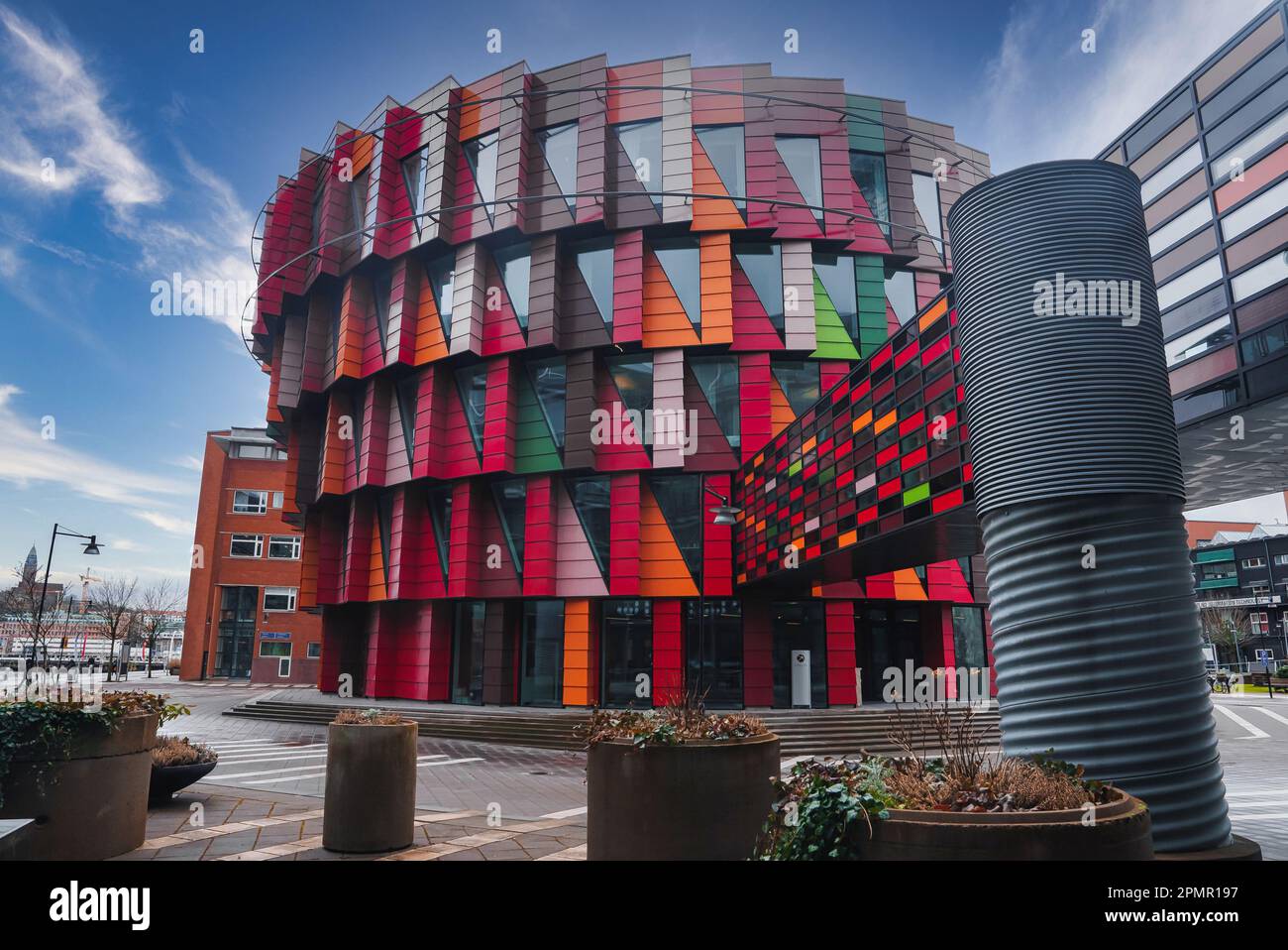Colourful modern architecture of the Chalmers technical university ...