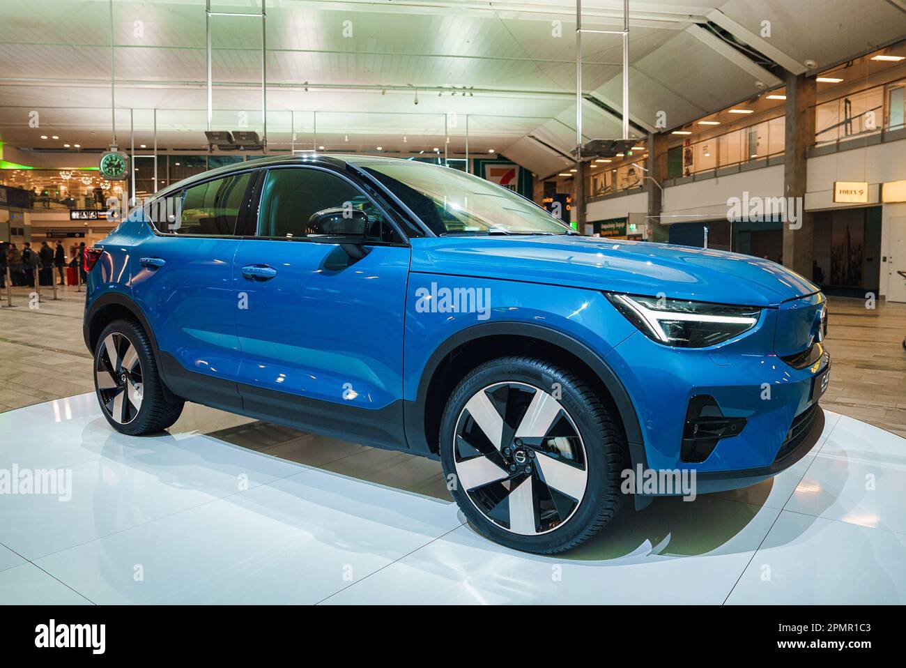 View of Blue Recharge Volvo C40. Brand new electric car Stock Photo - Alamy