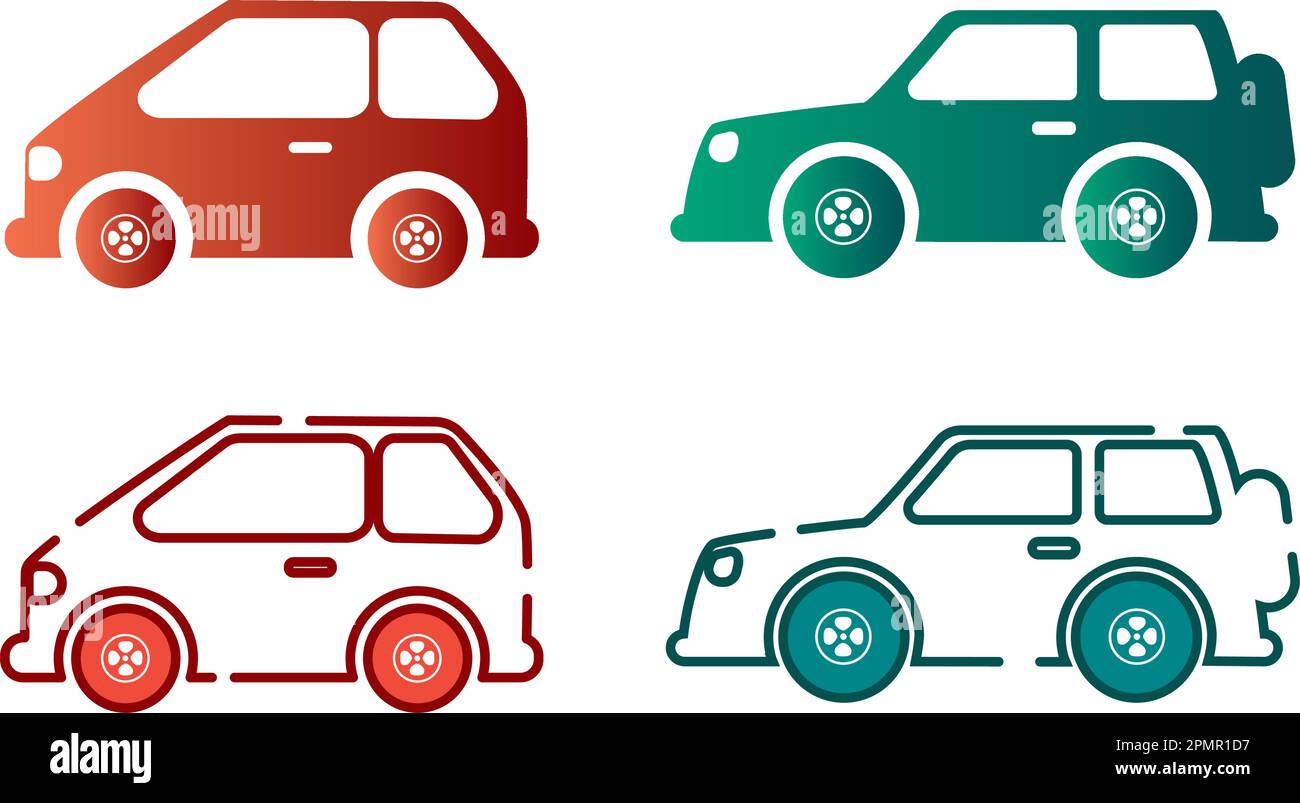 Set of colored cars icons Vector Stock Vector Image & Art - Alamy