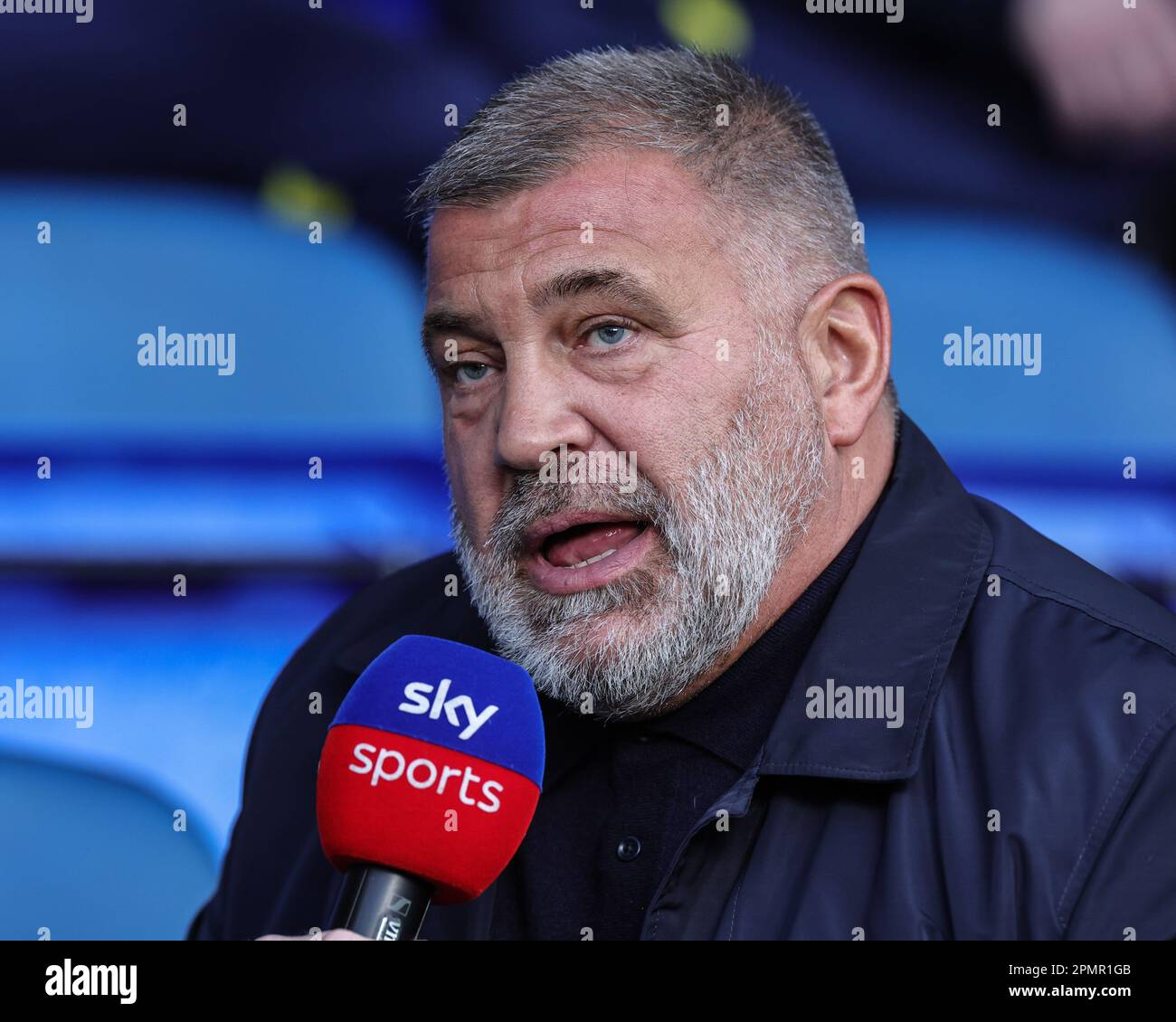 Shaun Wane England rugby league head coach being interviewed by Sky ...