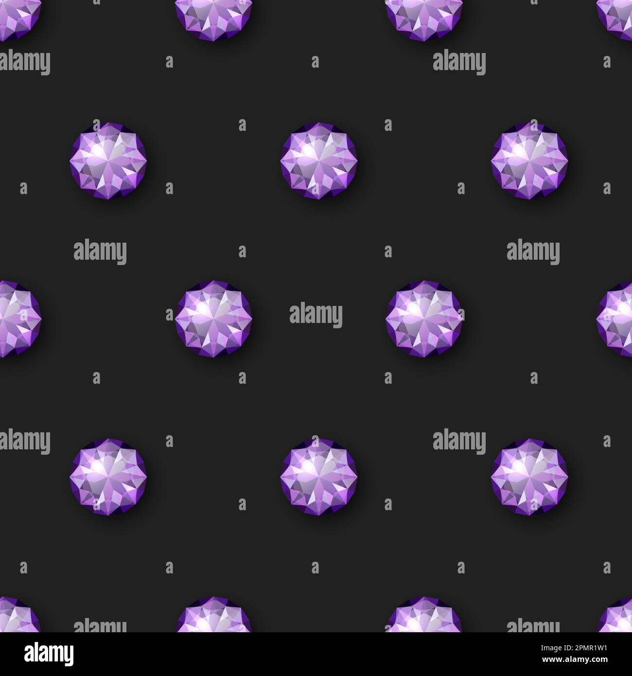 Vector Seamless Pattern with Purple 3d Realistic Transparent Round ...