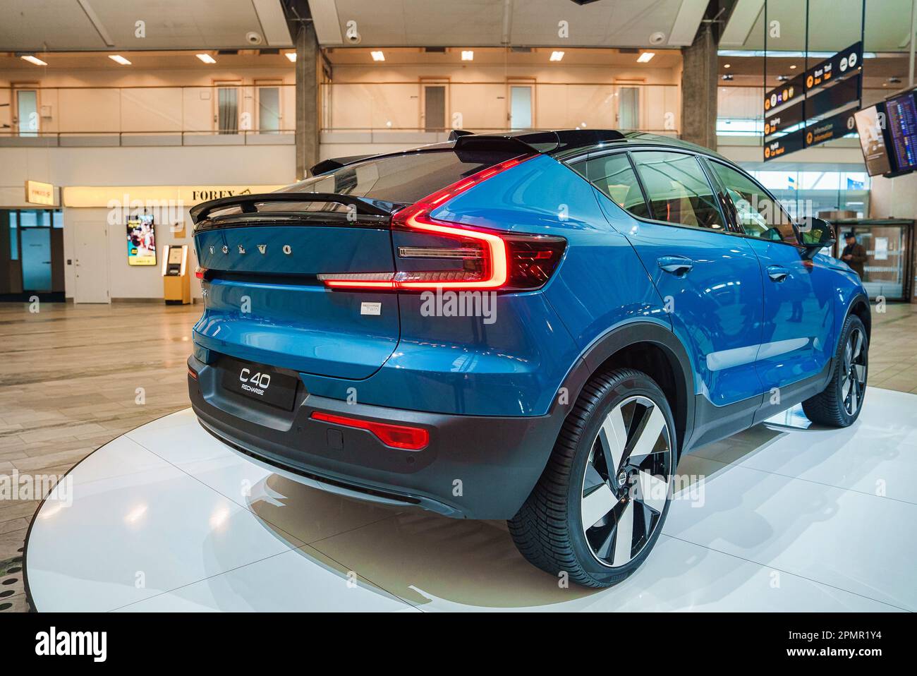 View of Blue Recharge Volvo C40. Brand new electric car Stock Photo - Alamy