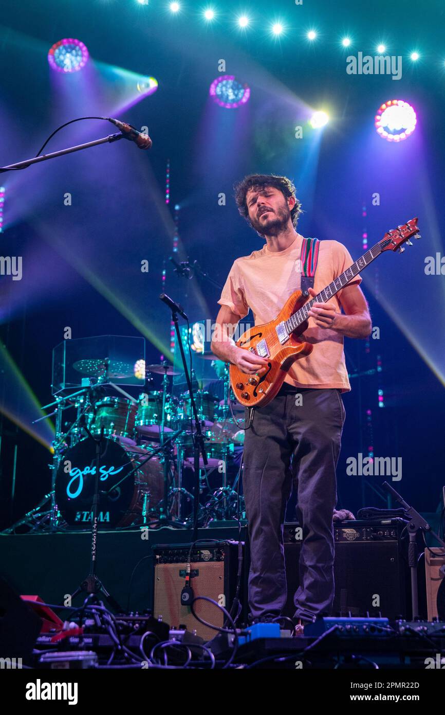 Madison, USA. 13th Apr, 2023. Rick Mitarotonda of Goose at The Sylvee ...