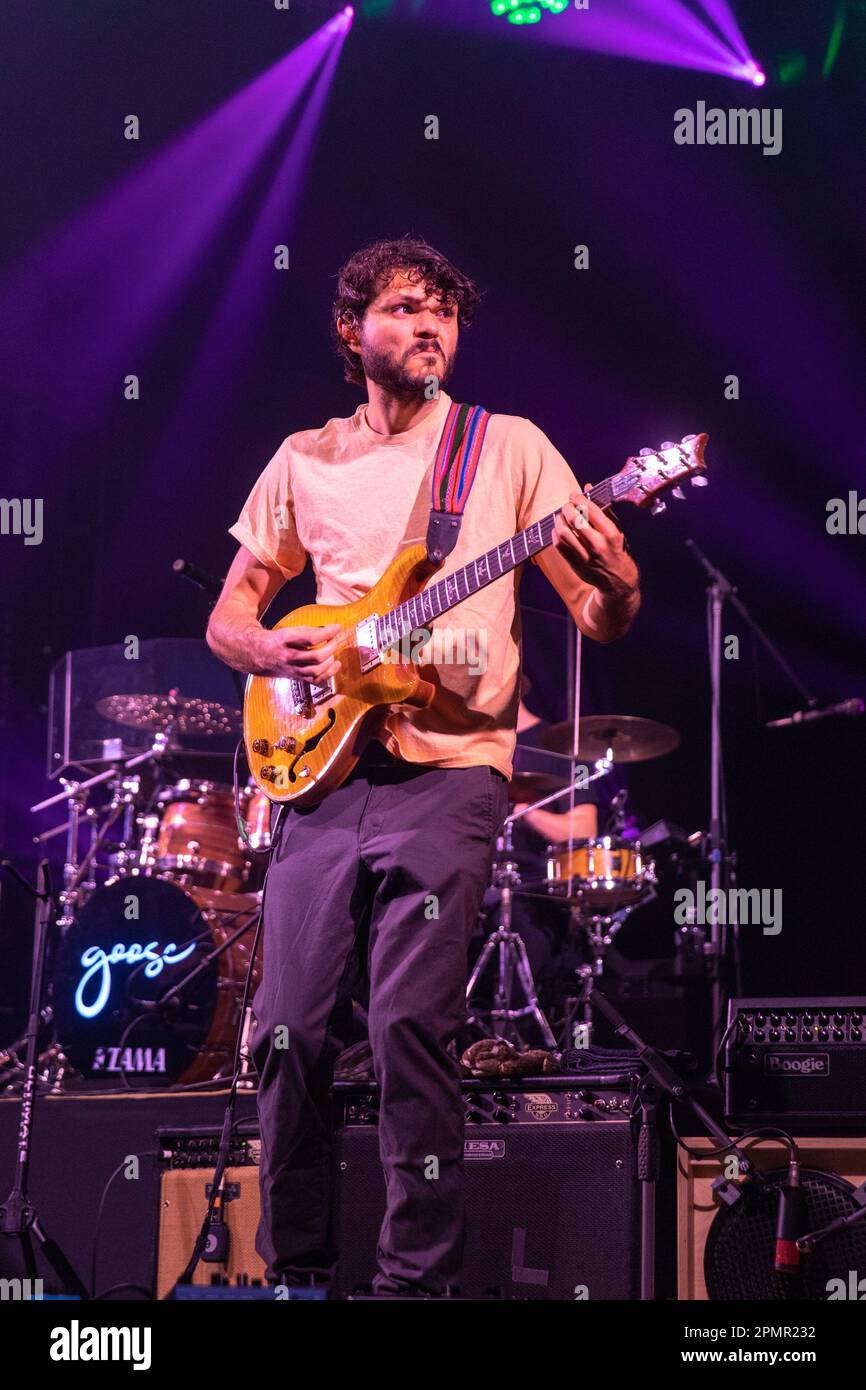 Madison, USA. 13th Apr, 2023. Rick Mitarotonda of Goose at The Sylvee ...