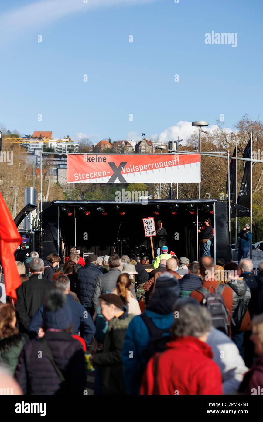 Stuttgart, Germany. 14th Apr, 2023. The kick-off rally takes place in ...