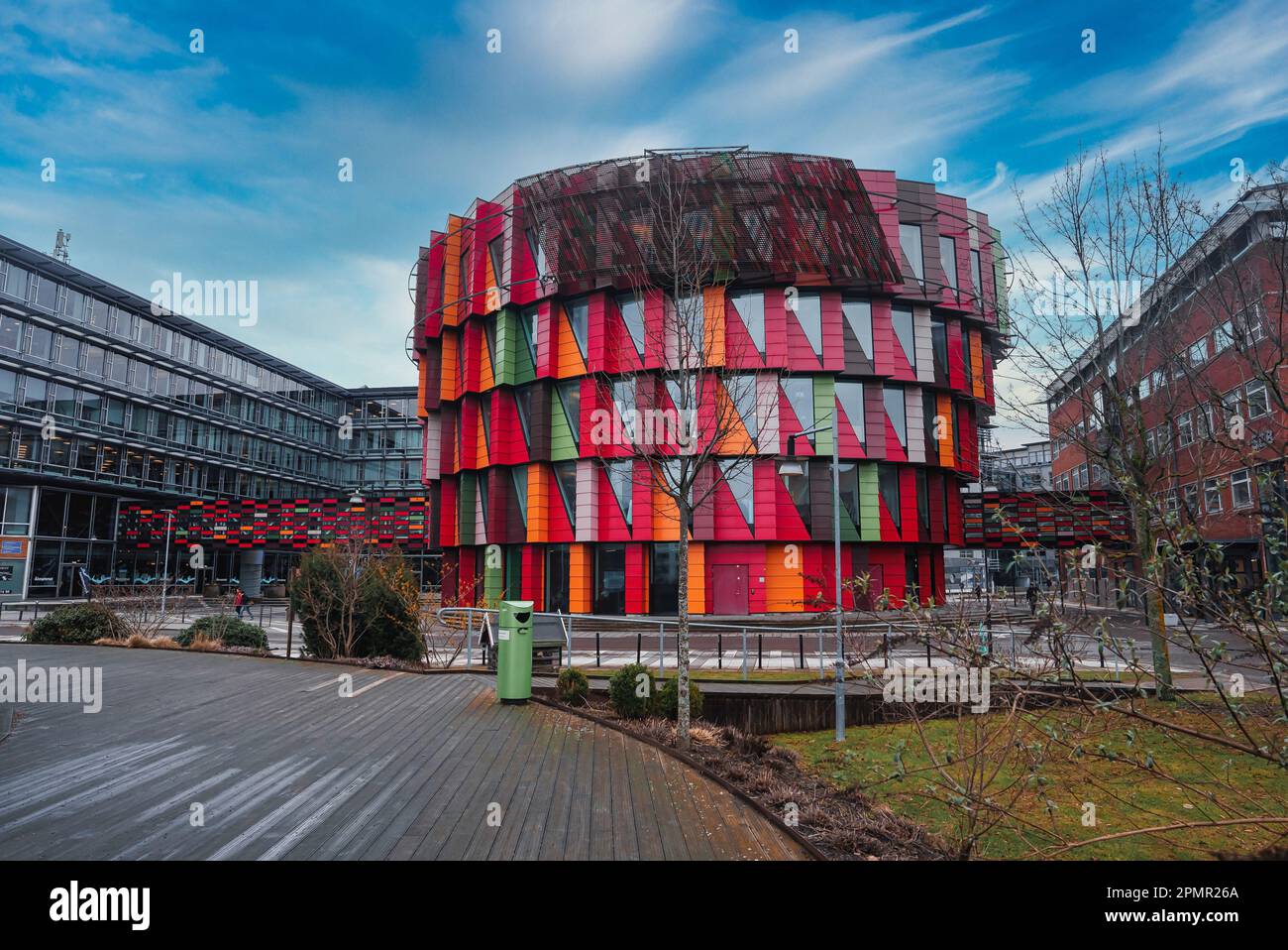 Colourful modern architecture of the Chalmers technical university ...