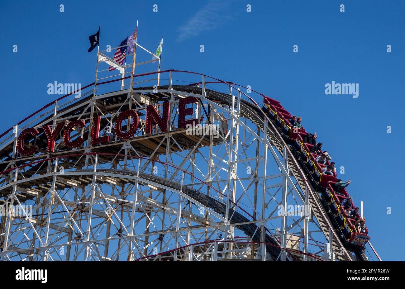 Famed Cyclone ride in Coney Island, NY Stock Photo - Alamy