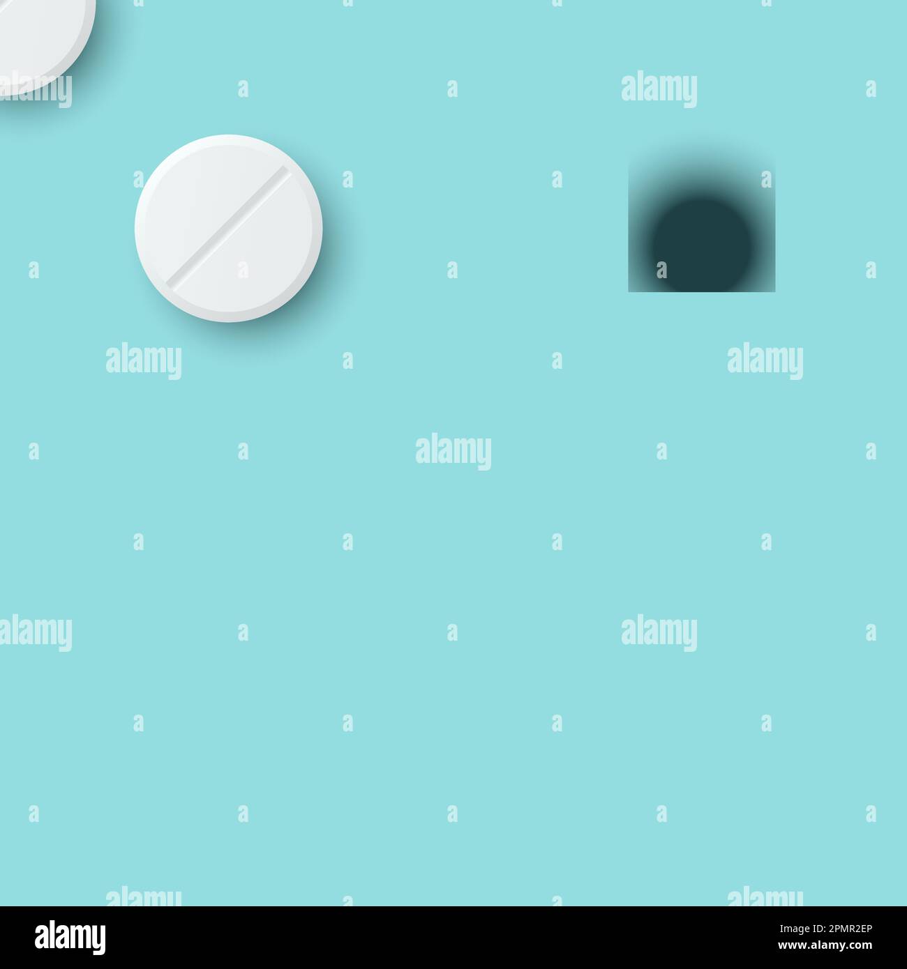 Vector Seamless Pattern with 3d Realistic White Round Pharmaceutical ...