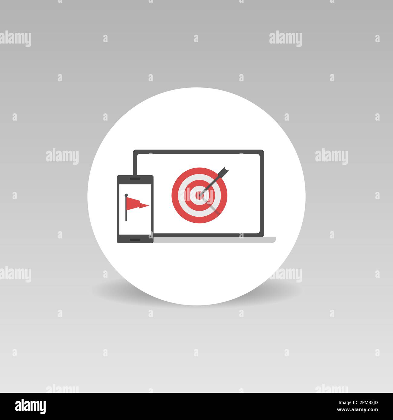 Achievement and success concept vector icon. Round Illustration Stock ...