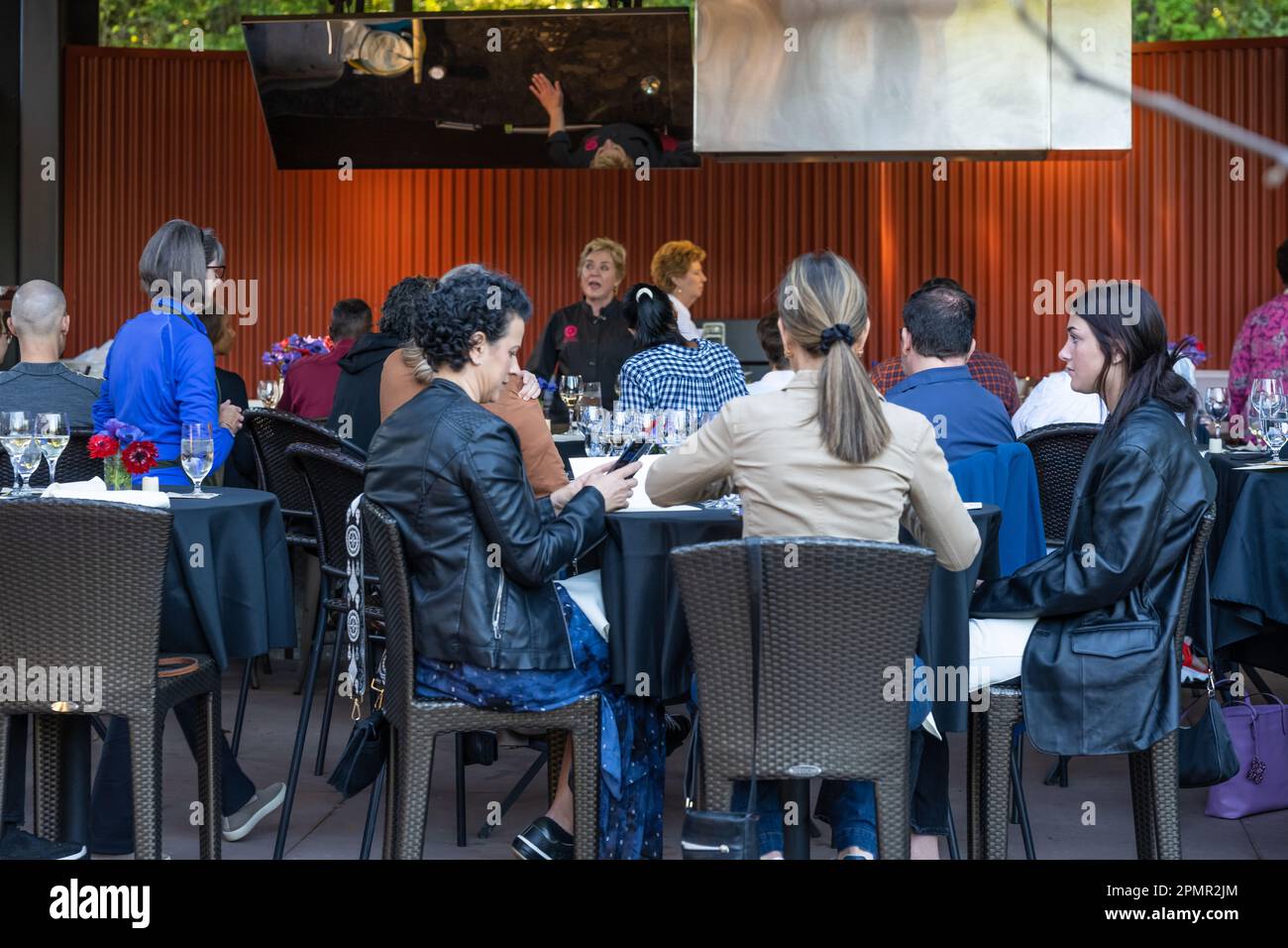 Cooking demonstration during the Atlanta Botanical Garden's Well ...
