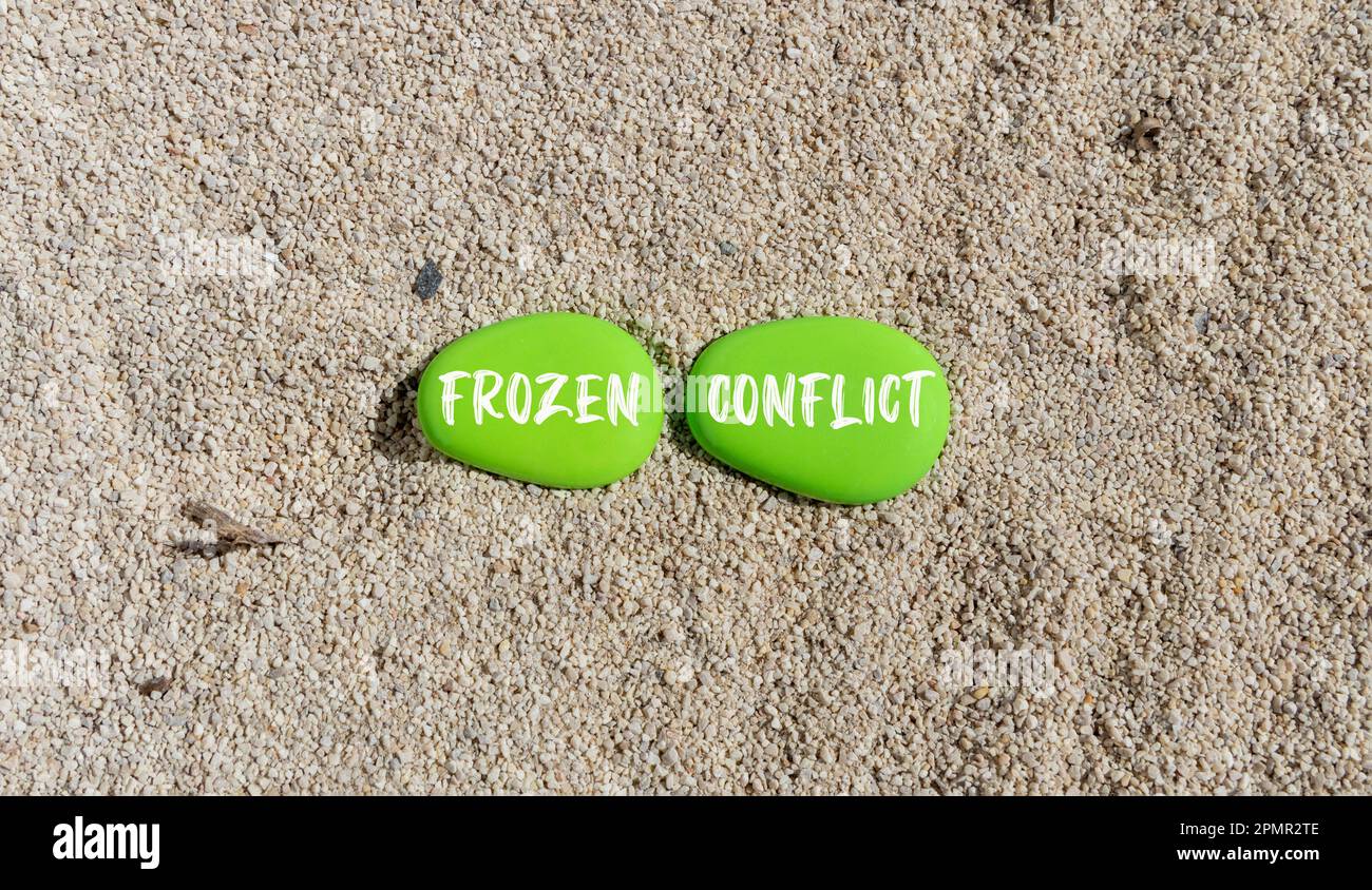 Frozen conflict symbol. Concept words Frozen conflict on beautiful ...